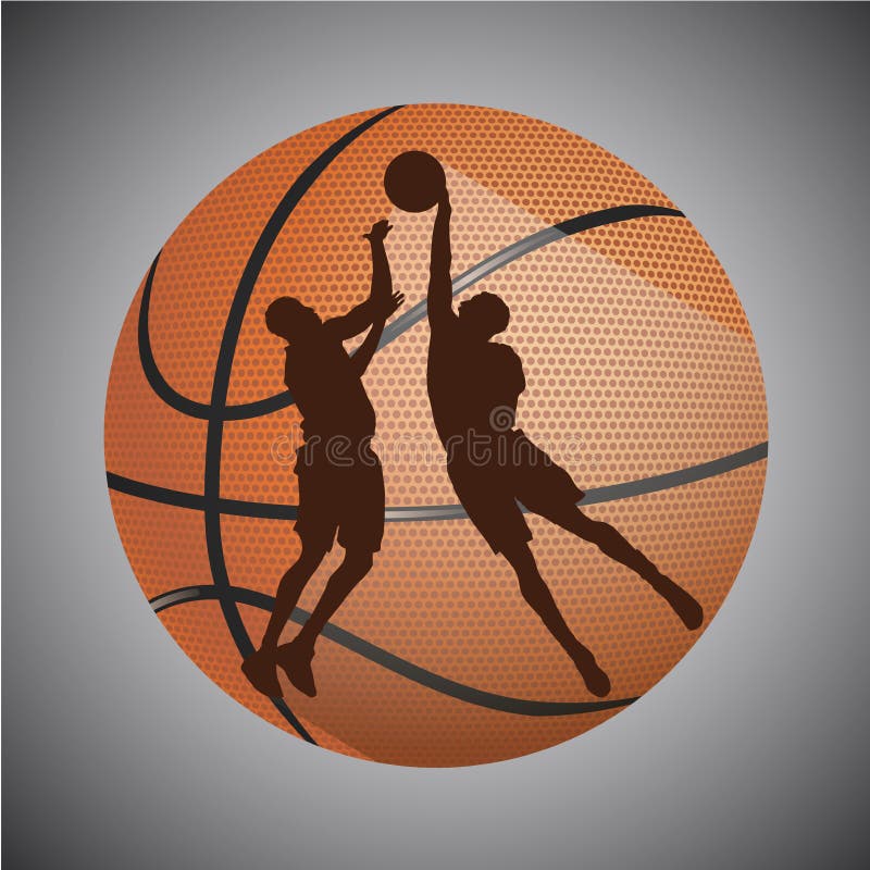 Two Basketball Players Stock Illustrations – 168 Two Basketball Players ...