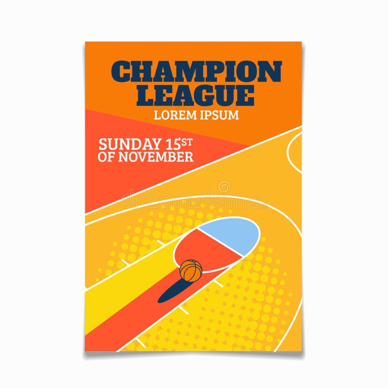 Basketball Tournament Poster Template Sample Text Stock Illustrations ...