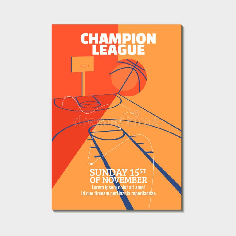 Basketball Tournament Poster Template Sample Text Stock Illustrations ...