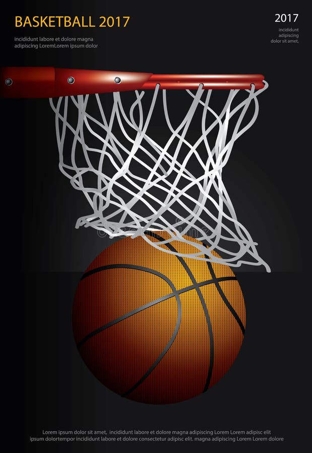 Basketball Poster Advertising Stock Vector - Illustration of ...