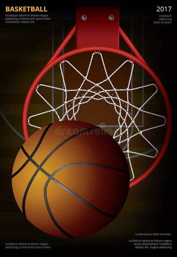Basketball Poster Advertising Stock Vector - Illustration of leisure ...