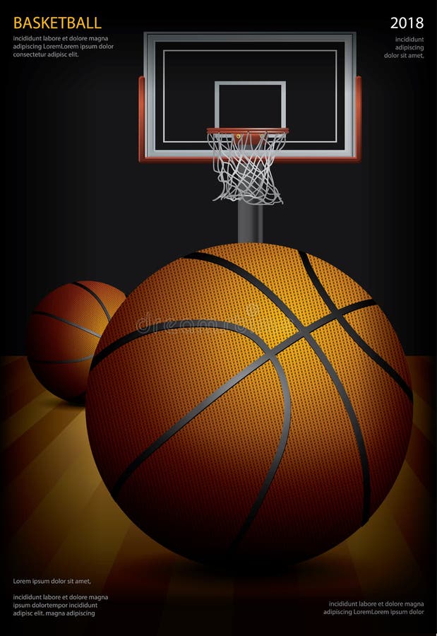 Basketball Poster Advertising Stock Vector - Illustration of ...
