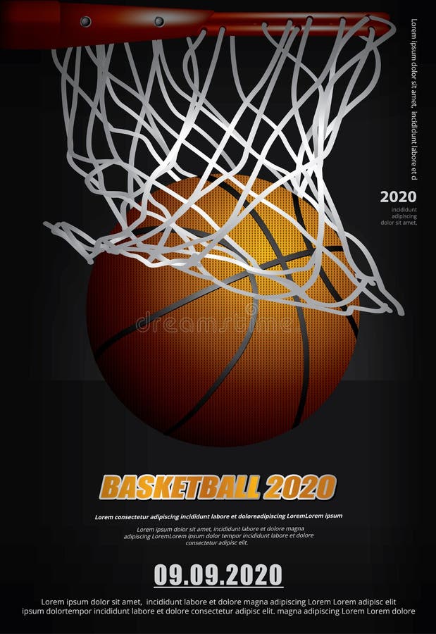 Basketball Poster Advertising Stock Vector - Illustration of design ...