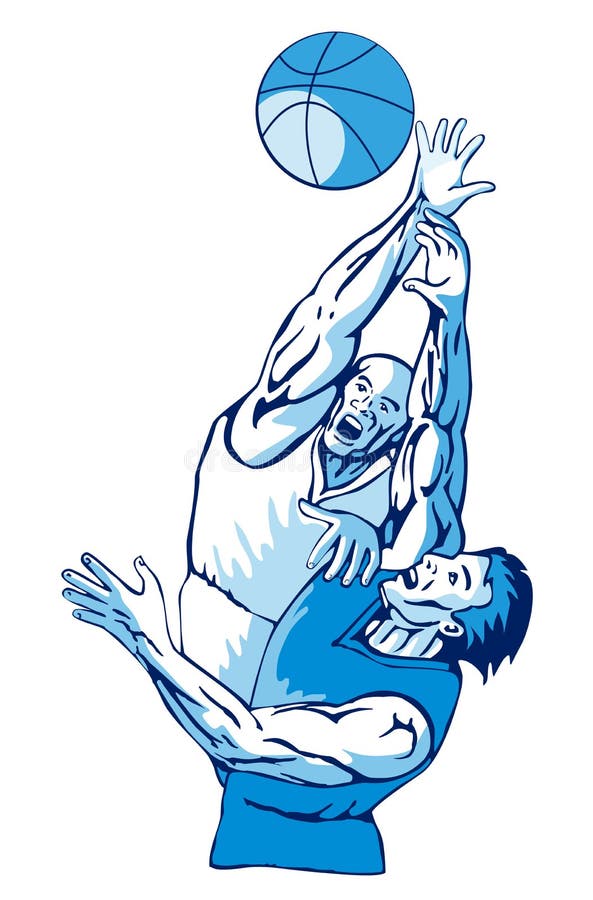 Basketball rebound blue stock vector. Image of competing - 2564284