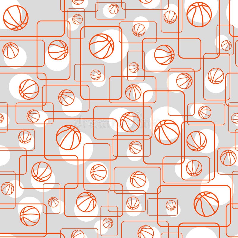 Seamless Basketball Ball Abstract Texture Orange Pattern Stock ...