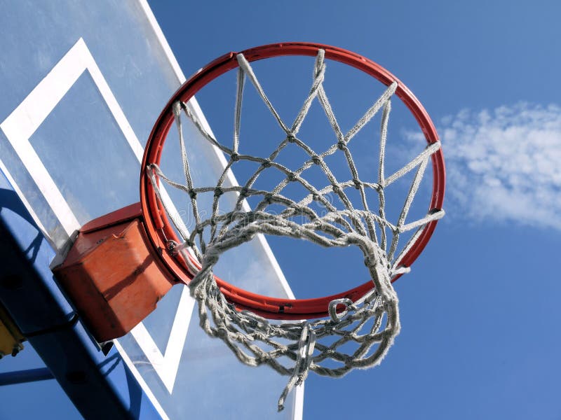 Basketball ring. stock photo. Image of cloud, metal, clouds - 26153050