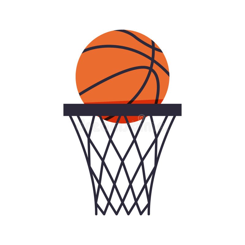 Basketball Ring with Ball Isolated on White Background. Basketball ...