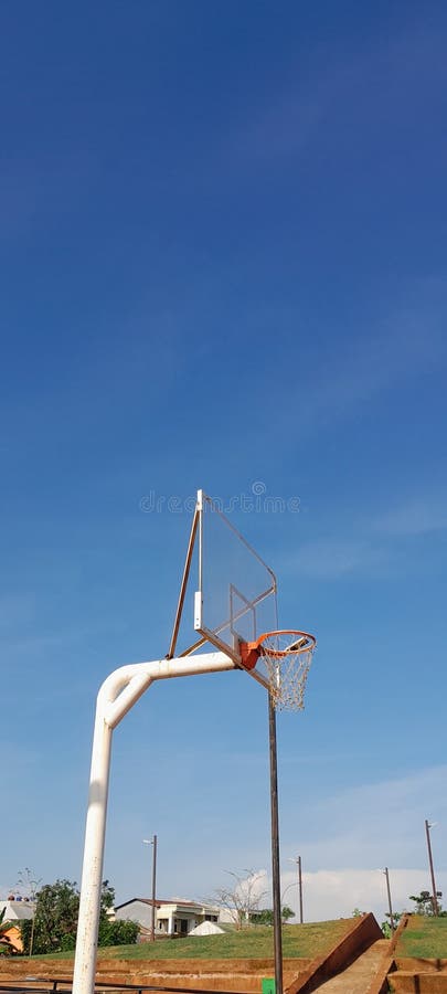 Basketball Ring with Blue Views Stock Image - Image of basketball, blue ...
