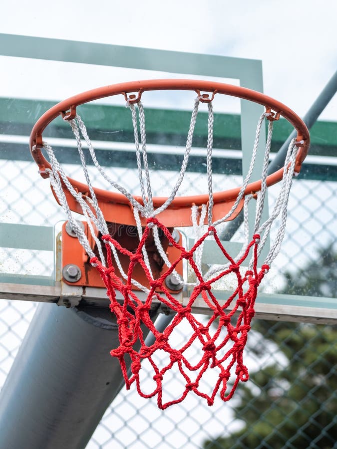 Basketball Ring with a Net for Playing Basketball Outdoors Stock Image ...