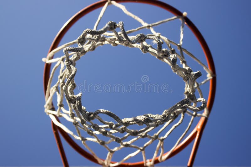 Basketball Ring with White Net. Stock Photo - Image of ...