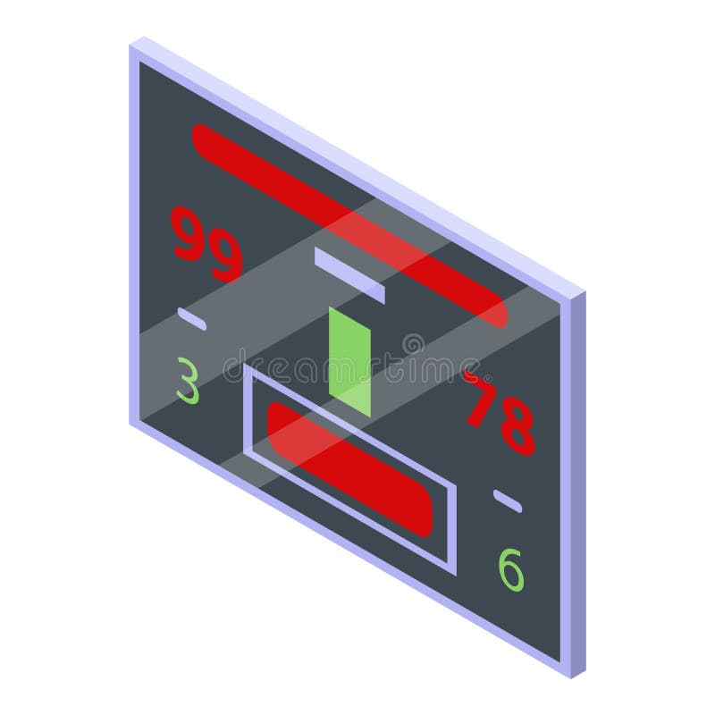Basketball Score Board Icon, Isometric Style Stock Vector ...