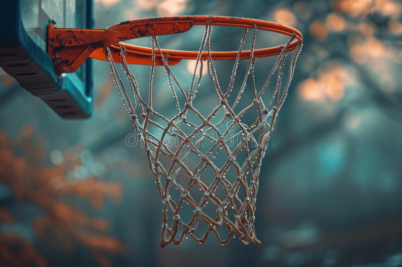 Basketball Scoring with a Flawless Swish As it Elegantly Passes through ...