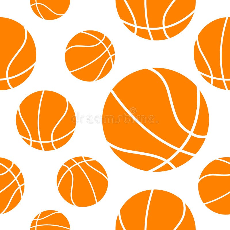 Basketball Seamless Pattern Stock Vector - Illustration of play ...