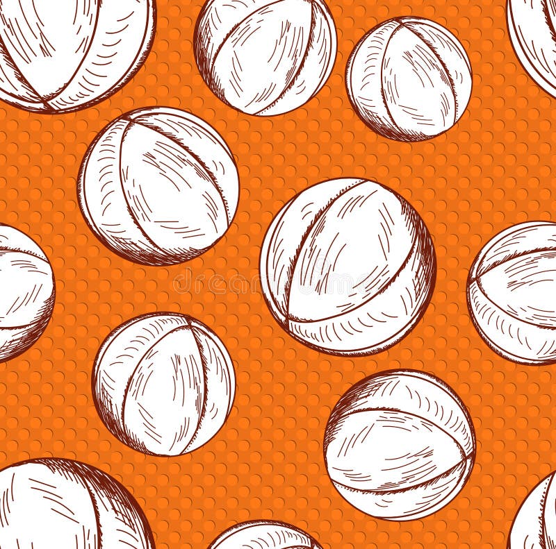 Seamless Basketball Texture Stock Illustrations – 1,881 Seamless ...