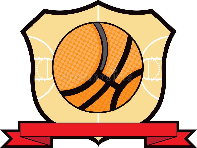 Basketball Shield stock illustration. Illustration of contest - 21473954