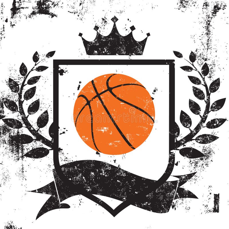 Basketball shield insignia stock vector. Illustration of texture - 50068995