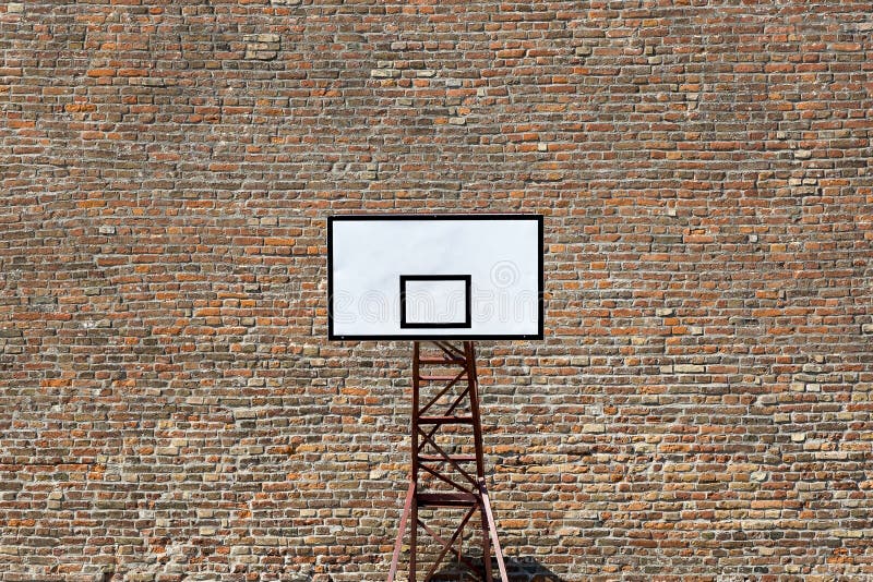 Basketball Shield on the Sports Ground. Stock Image - Image of perast ...