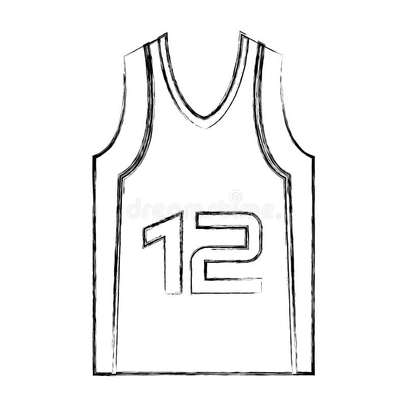 Basketball Shirt Uniform Icon Stock Vector - Illustration of wear ...