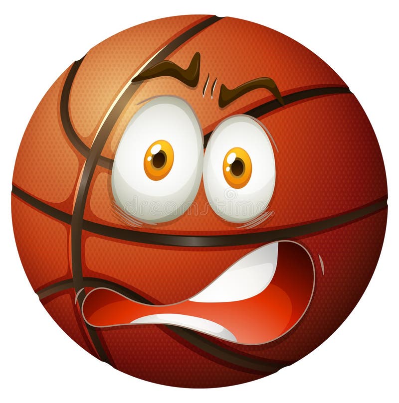 Basketball face stock vector. Illustration of active - 26984167