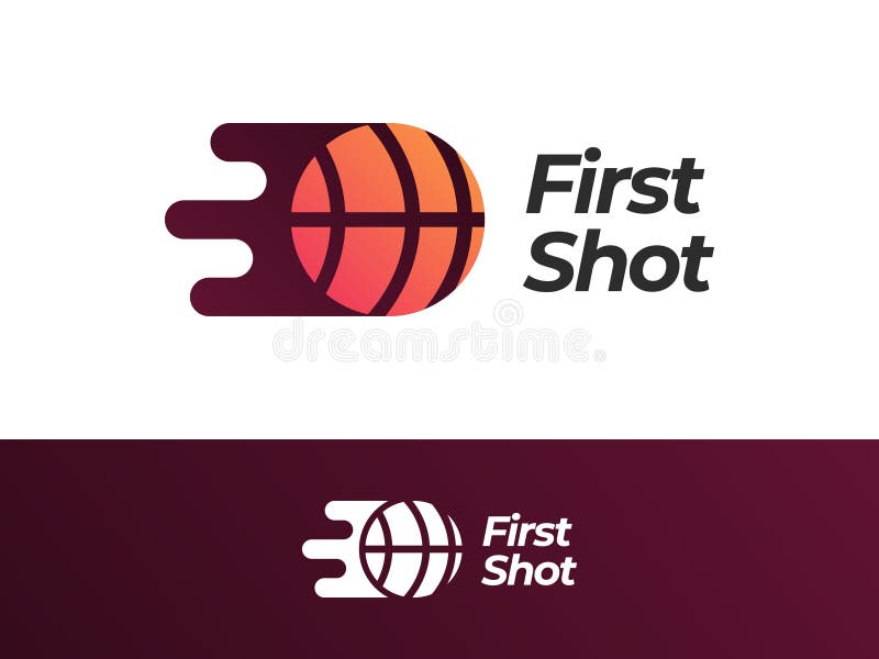 First Shot Logo Design stock vector. Illustration of basketball - 213853785