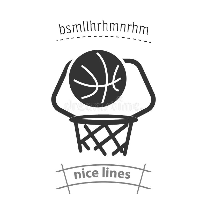 Basketball Simple Linear Vector Icon Stock Vector - Illustration of ...