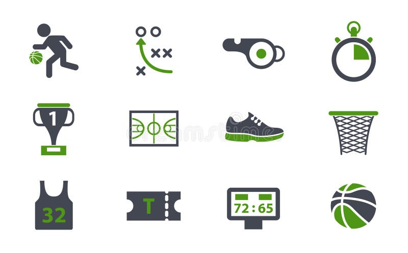 Basketball Simple Vector Icons Stock Vector - Illustration of draw ...