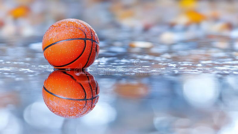 A Basketball is Sitting on a Hard Surface Stock Illustration ...