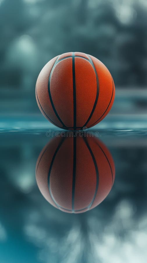 A Basketball is Sitting on a Hard Surface Stock Illustration ...