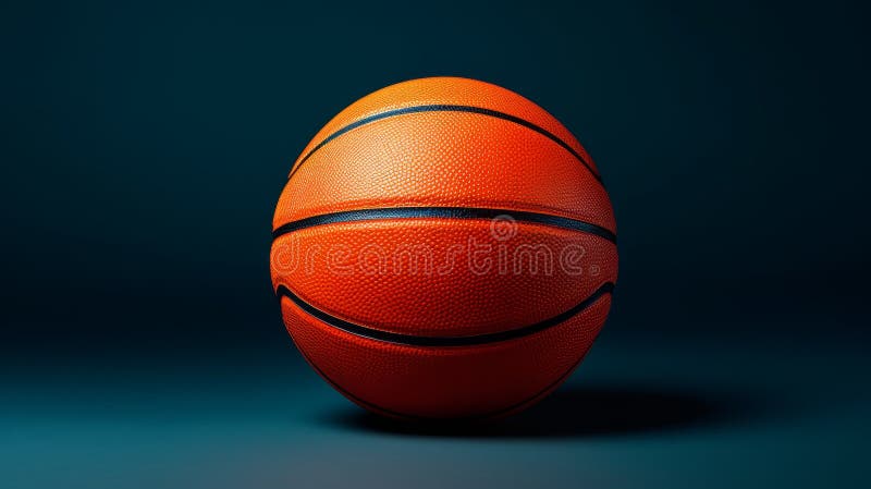 Basketball on Solid Background Stock Illustration - Illustration of ...