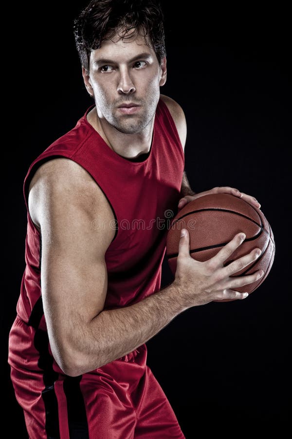 Basketball-Spieler Mit Einer Kugel Stockbild - Bild von sport, ausdauer ...