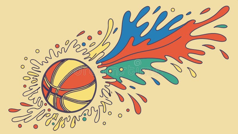 Basketball Splash Art, Dynamic Sport Graphic Vector Design Generative ...