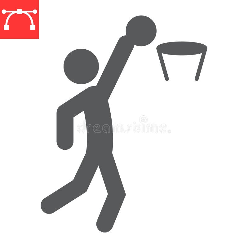 Basketball Sport Glyph Icon Stock Vector - Illustration of athlete ...