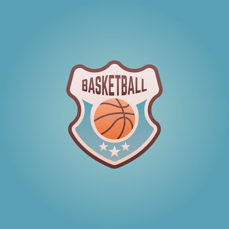Basketball Sport Team Vector Shield Emblem Stock Vector - Illustration ...