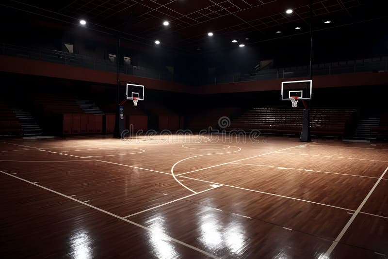 Basketball Stadium Inside View. Neural Network AI Generated Stock ...