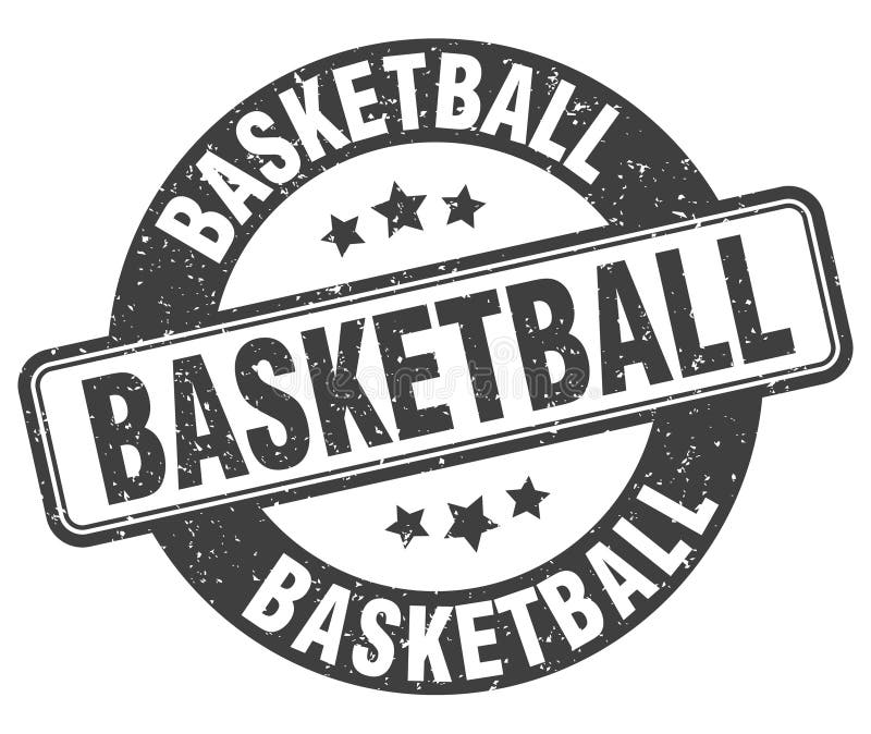 Basketball Stamp. Basketball Label. Round Grunge Sign Stock Vector ...