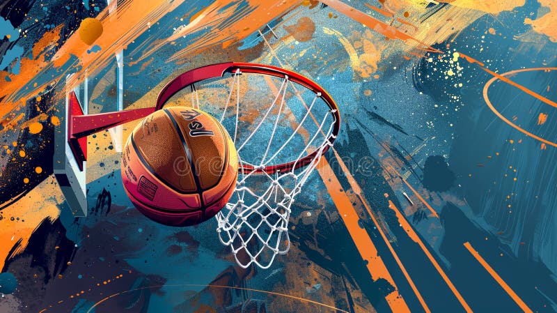 Abstract Background Basketball Hoop Stock Illustrations – 1,735 ...