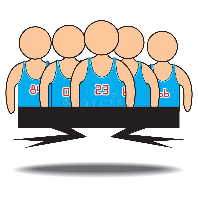 Basketball Team. Vector Illustration Decorative Design Stock Vector ...