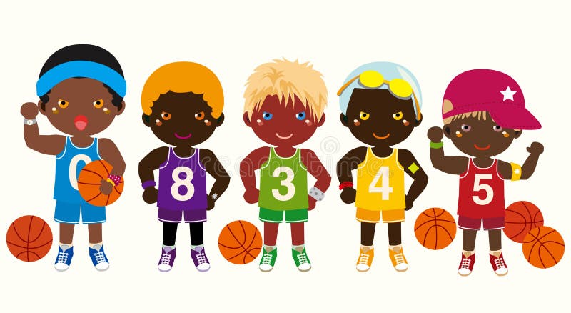 Basketball Teams stock vector. Illustration of people - 16494096