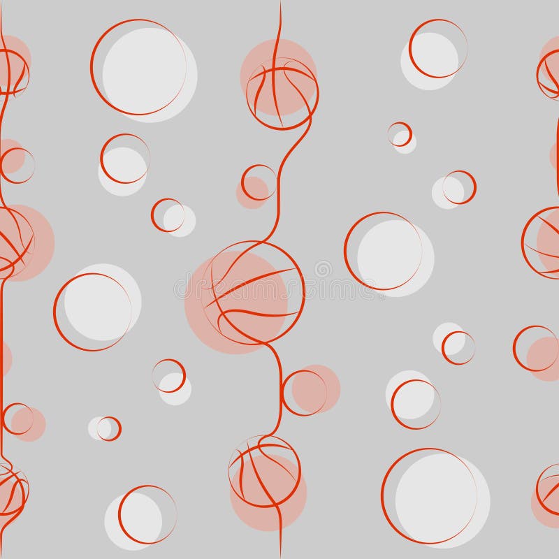 Basketball Thread Bubbles Pattern Stock Vector - Illustration of sports ...