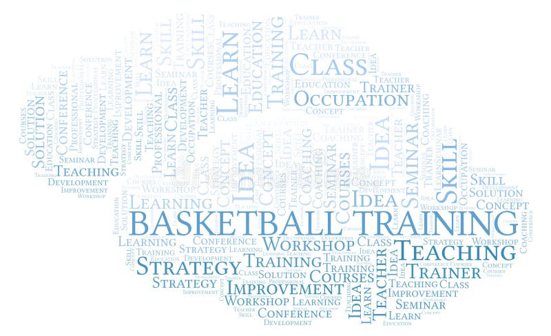 Basketball Training Word Cloud. Stock Illustration - Illustration of ...