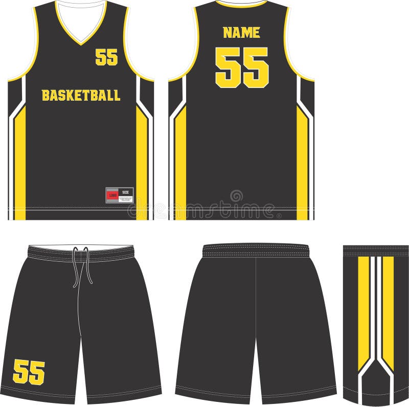 Basketball Uniform Mock Up Illustration Vector Stock Vector ...