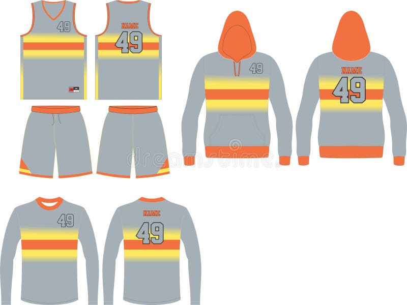 Basketball Uniform Mockup Template Design for Basketball Club Stock ...