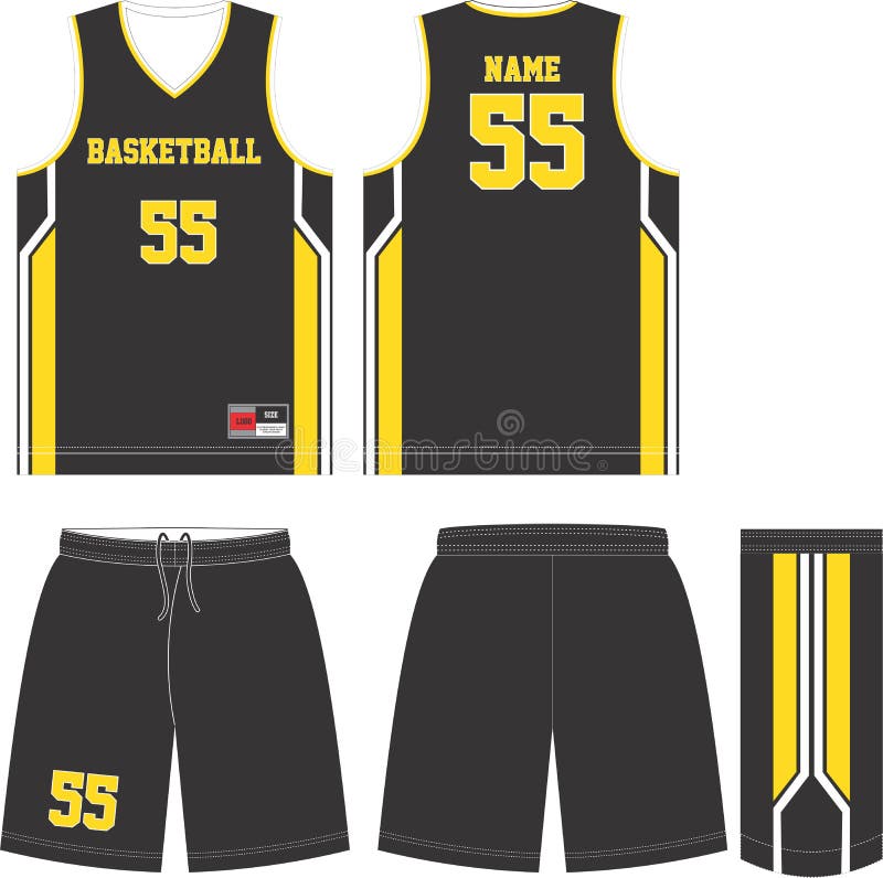 Basketball Uniform Mockup Template Design for Basketball Club Stock ...