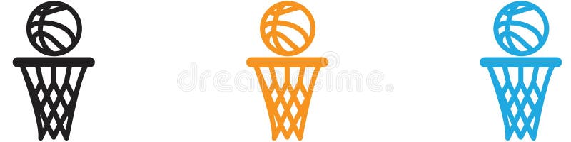 Basketball Vector Logo Set Collection for Web App Ui Stock Vector ...