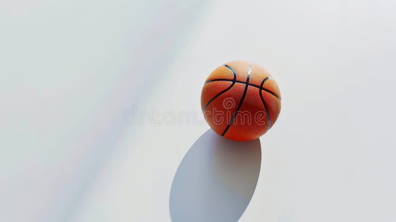 Basketball on a White Background with Shadow Stock Illustration ...
