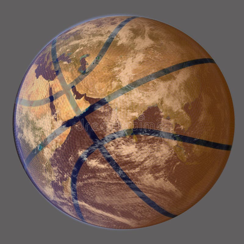 World Globe Basketball Ball Concept Stock Vector - Illustration of ...