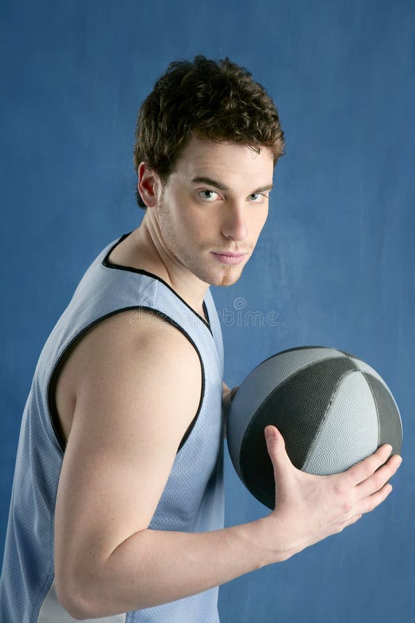 Basketball Basket Ball Real Player Portrait Stock Photo - Image of ...