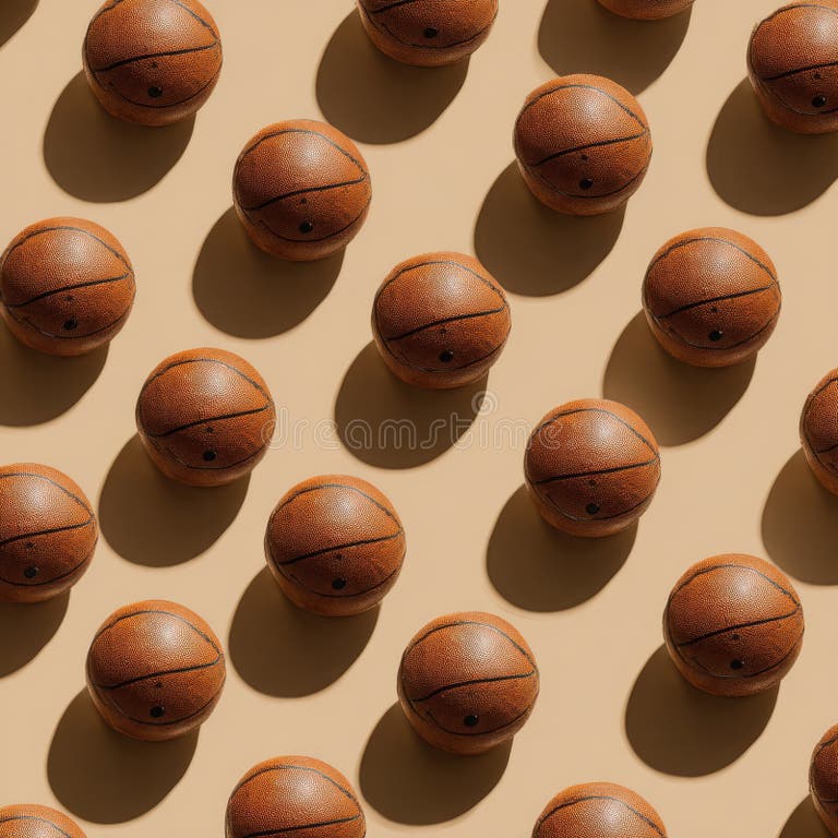AI-Generated Basketball Pattern Stock Illustration - Illustration of ...