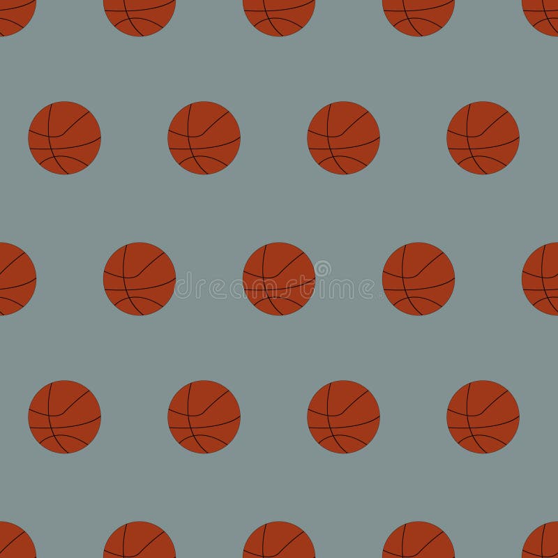 Basketballs Seamless Pattern. Vector Illustration Stock Vector ...