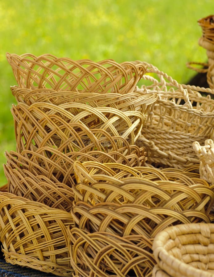 Basketry on nature stock photo. Image of decorative, woven - 22913922